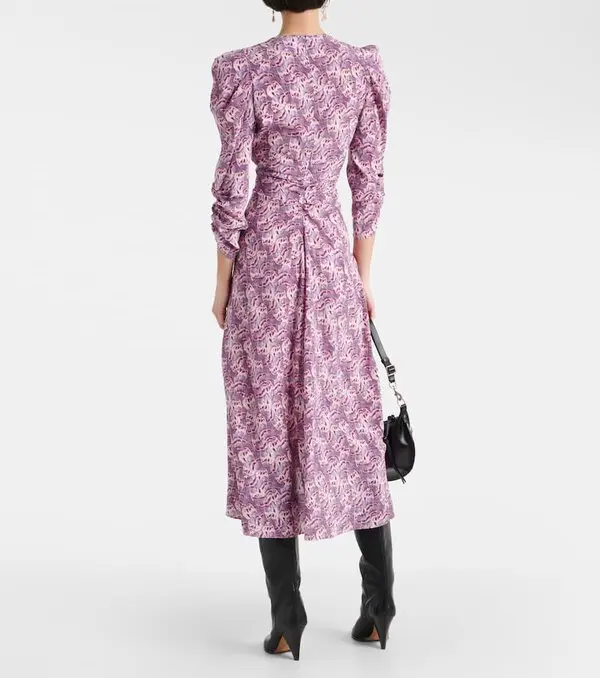 Isabel Marant Albini Printed Silk-blend Midi Dress
