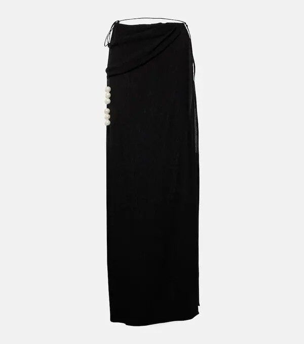 Magda Butrym Embellished Maxi Skirt - Black