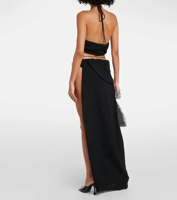 Magda Butrym Embellished Maxi Skirt - Black