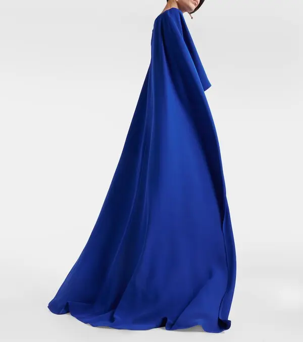 Valentino Garavani Caped Silk Gown