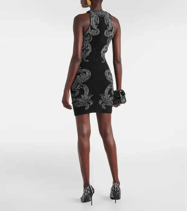 Balmain Paisley Jacquard Lurex® Minidress
