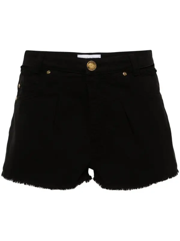 Pinko Distressed Denim Shorts - Black