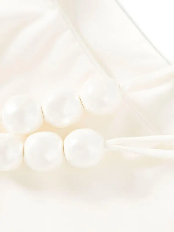 Magda Butrym Pearl-detail Bikini Bottom - White