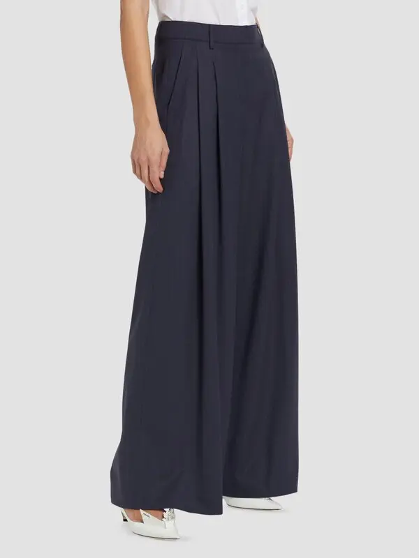 TWP New Didi Wool Wide-leg Pants - Indigo