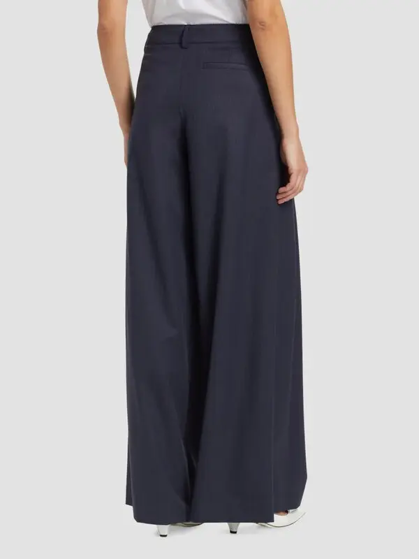 TWP New Didi Wool Wide-leg Pants - Indigo