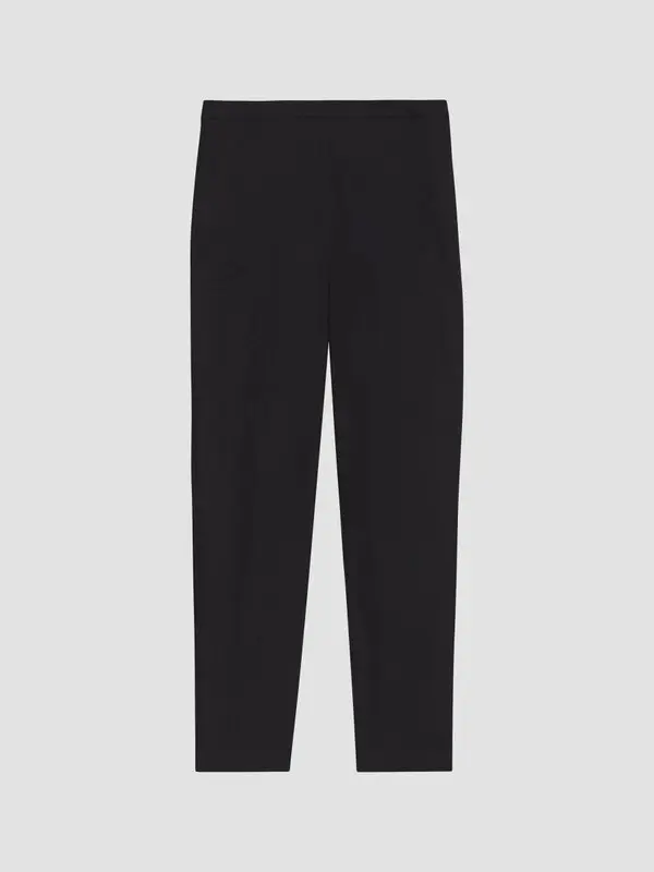 Theory Thaniel Cotton-blend Crop Pull-on Pants - Black