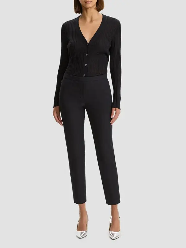 Theory Thaniel Cotton-blend Crop Pull-on Pants