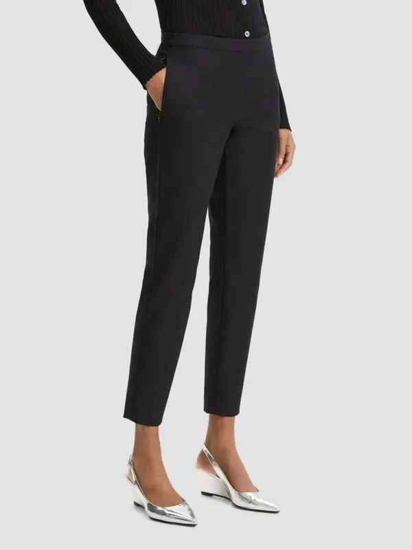 Theory Thaniel Cotton-blend Crop Pull-on Pants