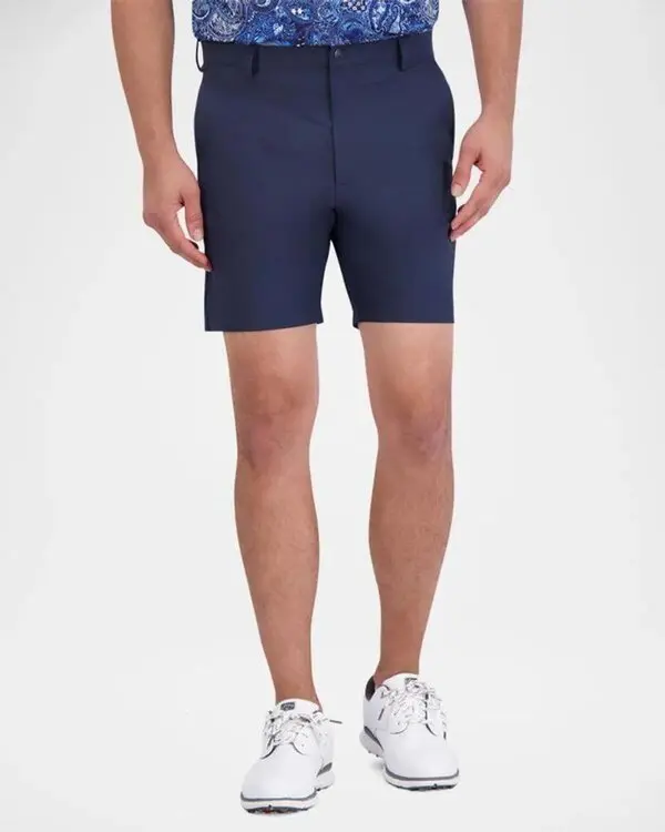 Robert Graham Aster Stretch Flat-front Shorts - Navy