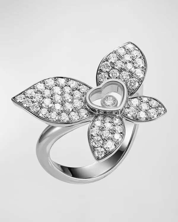 Chopard Happy Butterfly Diamond Ring - White Gold