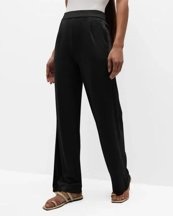 Majestic Filatures Soft Touch Straight-leg Pant - Noir