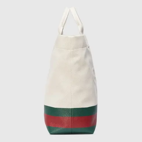 Gucci Canvas Tote Bag With Embossed Detail Fabric