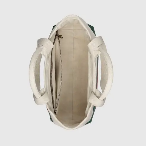 Gucci Canvas Tote Bag With Embossed Detail Fabric