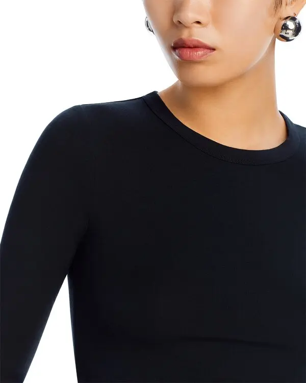 Rag & Bone Luca Slim Fit Long Sleeve Tee - Black