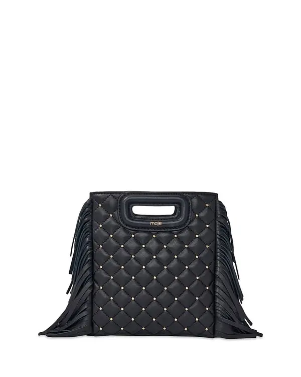 Maje M Mini Leather Crossbody Bag