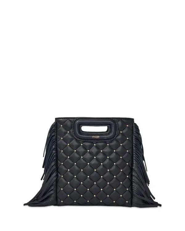 Maje M Mini Leather Crossbody Bag