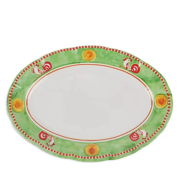 VIETRI Melamine Campagna Oval Platter - Gallina