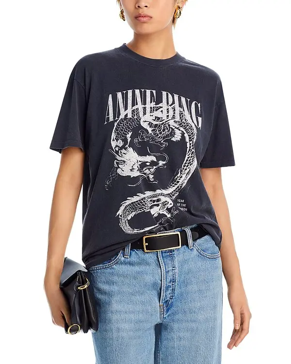 ANINE BING Walker Dragon Graphic Tee