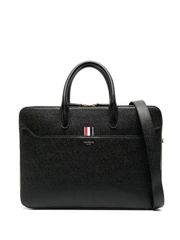 Thom Browne Rwb-loop Leather Briefcaseunisex