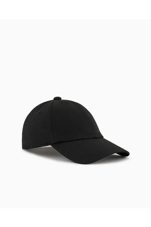 Emporio Armani Baseball Cap With Embroidered Logo - Black