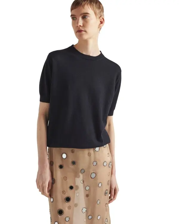 Prada Cashmere Crew-neck Sweater - Blue