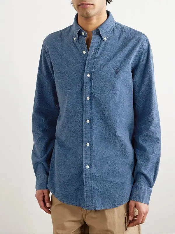 Polo Ralph Lauren Cotton-seersucker Shirt - Blue
