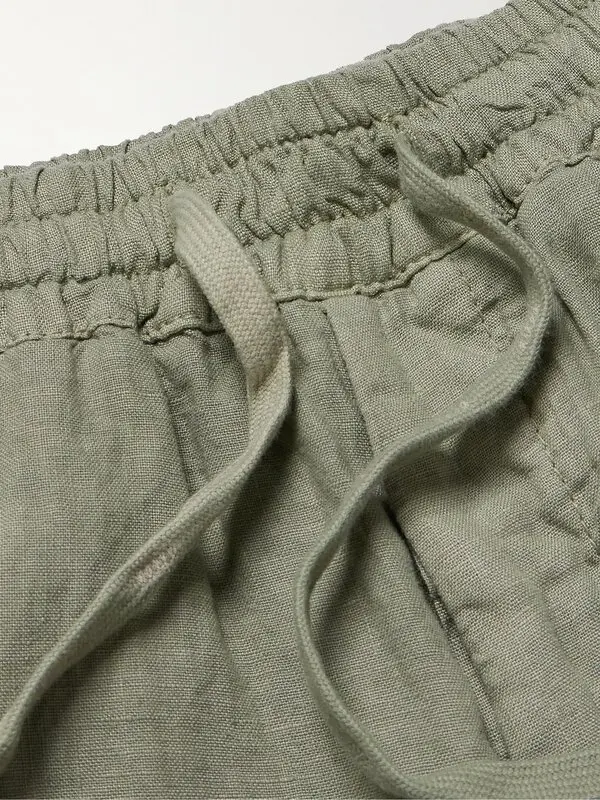Altea Samuel Straight-leg Linen Drawstring Shorts