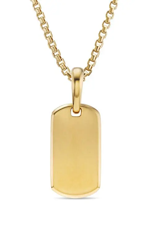 David Yurman Chevron Tag Enhancer - 18k Yellow Gold