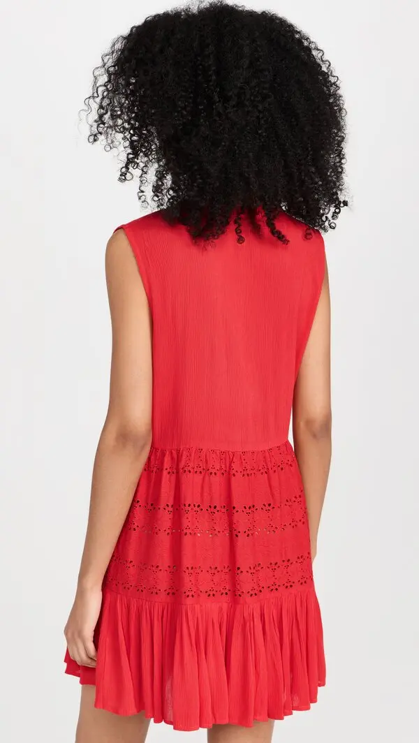 Playa Lucila Eyelet Gauze Mini Dress