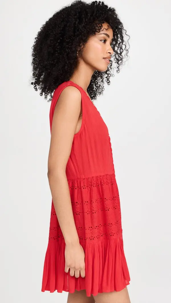 Playa Lucila Eyelet Gauze Mini Dress