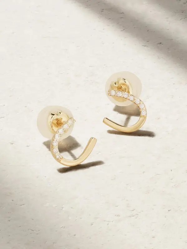 MELISSA JOY MANNING 14-karat Recycled Diamond Earrings - Gold