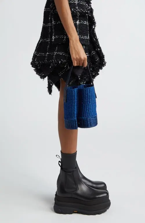Sacai Small S-basket Woven Raffia