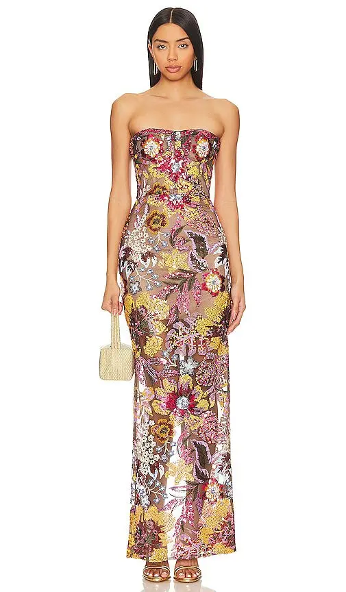 BRONX BANCO Dahlia Sequined Maxi Dress - Sequin Multi