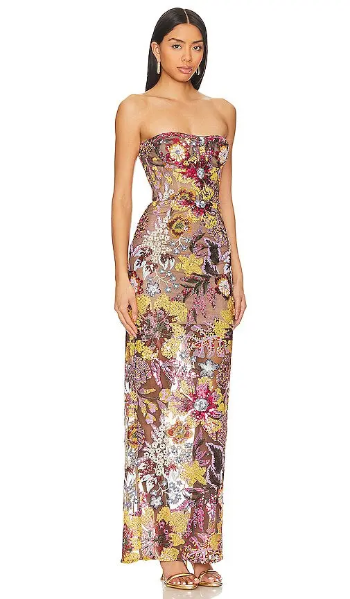 BRONX BANCO Dahlia Sequined Maxi Dress - Sequin Multi
