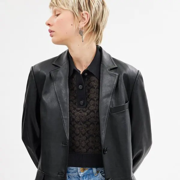 COACH Leather Blazer