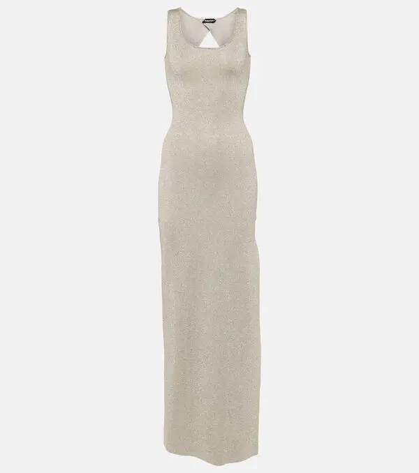 TOM FORD Metallic Knit Maxi Dress
