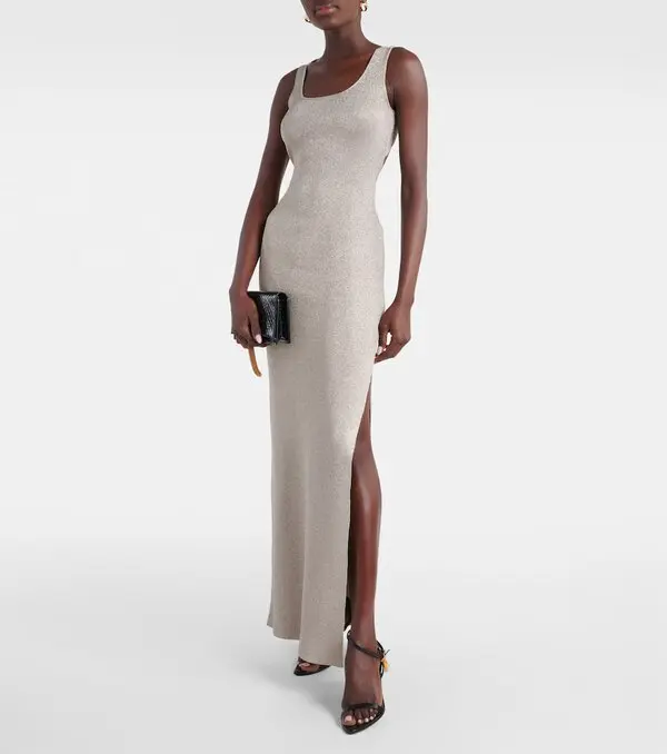 TOM FORD Metallic Knit Maxi Dress