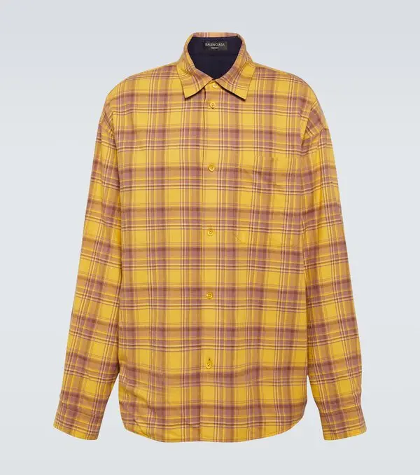 Balenciaga Reversible Checked Cotton Shirt