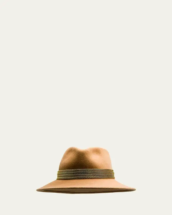 Kokin Goldfinger Wool Felt Fedora - Camel