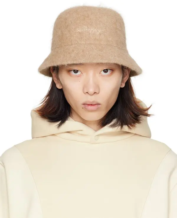 Madhappy Tan Classics Alpaca Bucket Hat - Maple | Editorialist