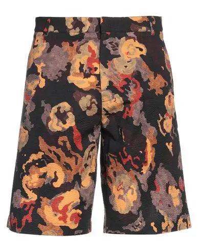 Dior Cotton Shorts With Abstract Print - Black