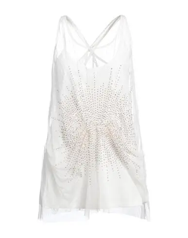 TWINSET Cotton Tulle And Sequins V-neck Sleeveless Top