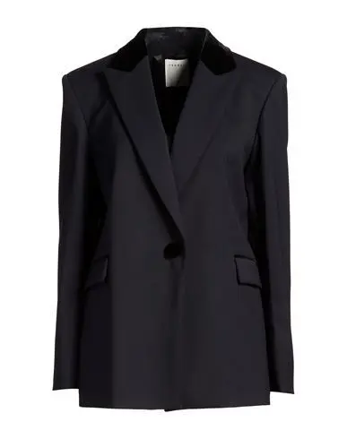 Sandro Single-breasted Blazer With Velvet Trims