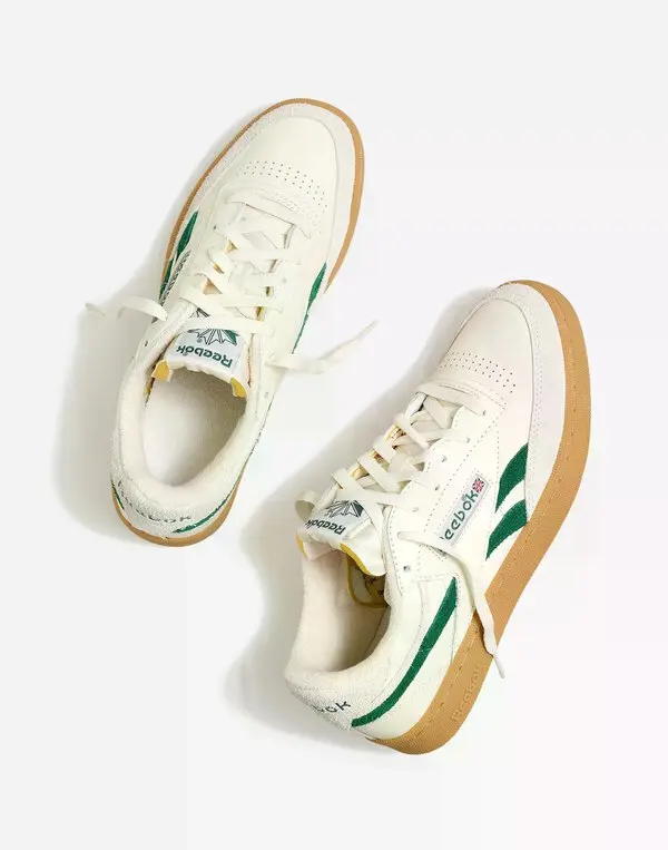 Madewell X Reebok® Club C Revenge Sneakers - Chalk Dark Green