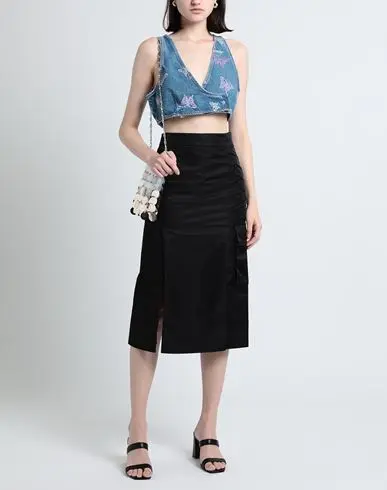 GANNI Embroidered Denim Crop Top