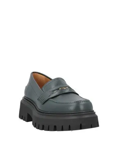 Maje Leather Loafers - Green
