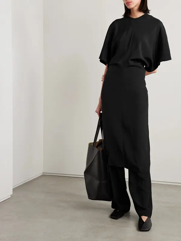 FFORME Maud Crepe Wide-leg Pants - Black