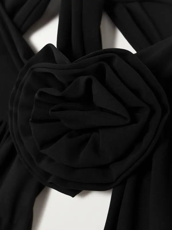 Magda Butrym Appliquéd Halterneck Swimsuit