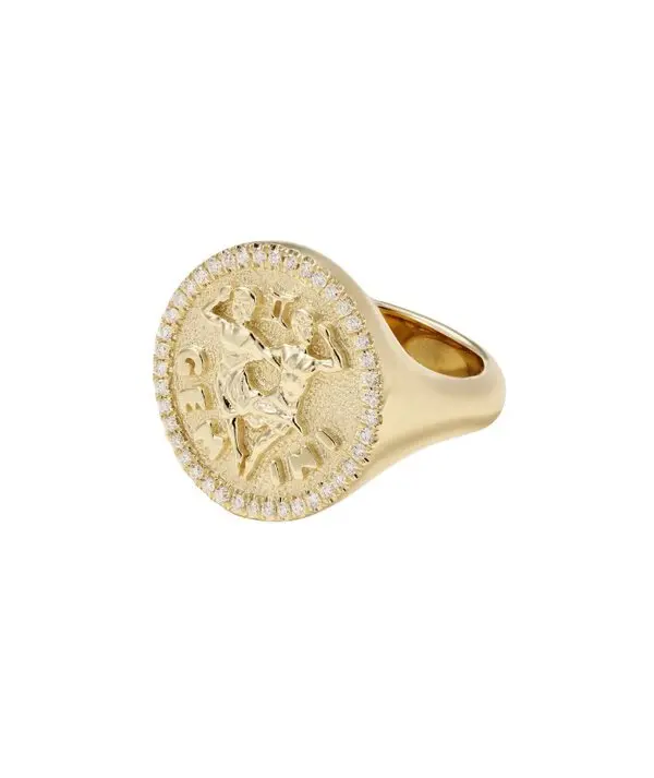 ANITA KO Zodiac 18-karat Diamond Ring - Gold