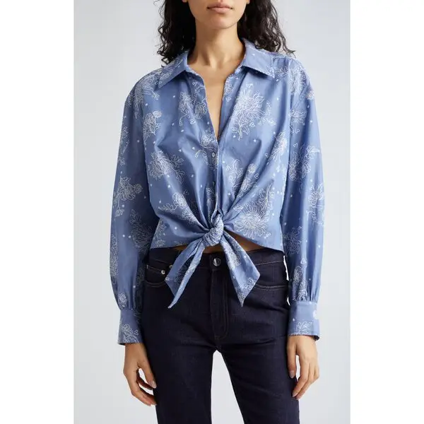 Cinq À Sept Abrielle Tie-hem Shirt